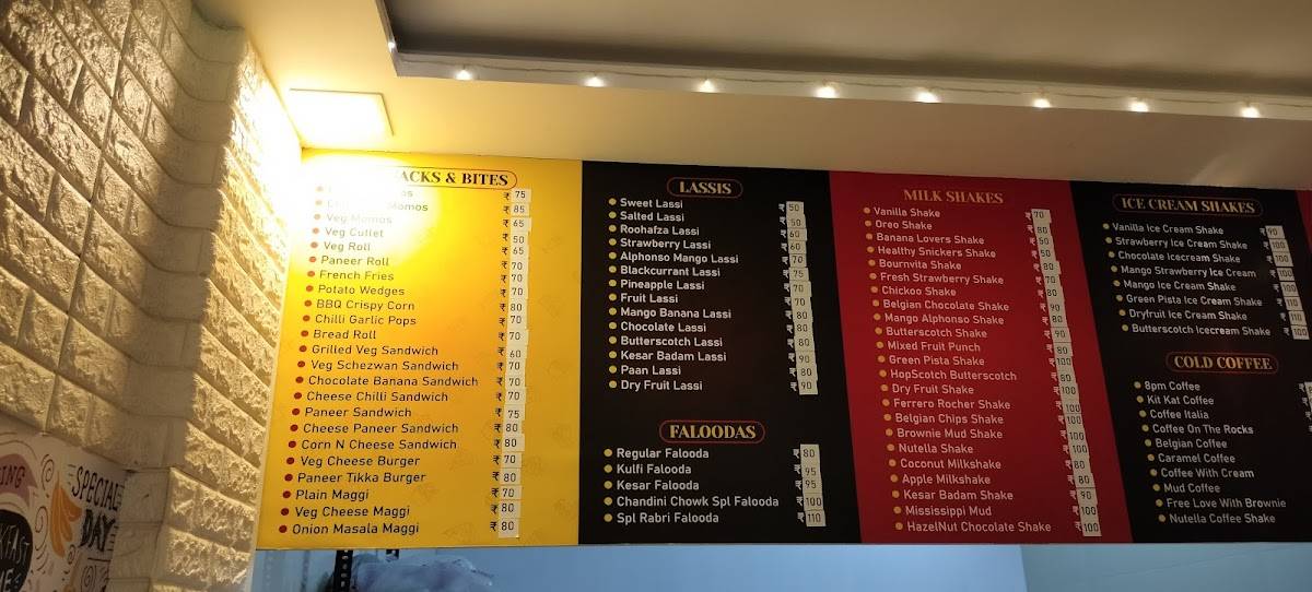 Menu at The Lassi Corner, Coimbatore