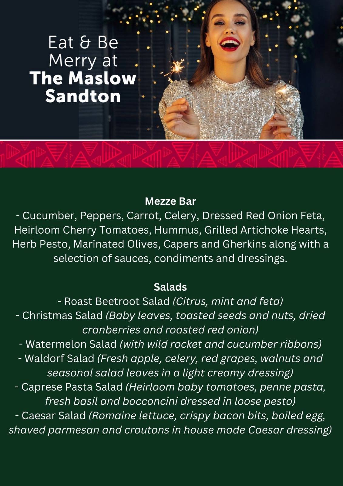 Menu at The Maslow Hotel Sandton pub & bar, Sandton