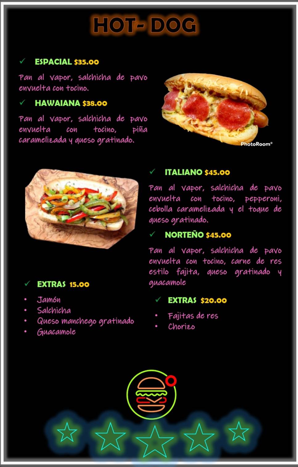 Menu at The Orbit Snacks - Bar - Cafe, Acala