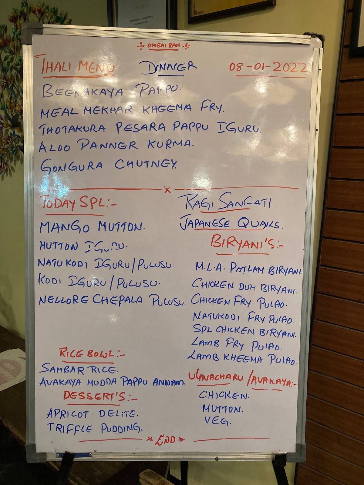 Menu at The Spicy Venue Restaurant, Visakhapatnam