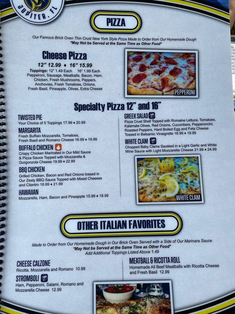 Menu at The Twisted Tuna - Jupiter FL restaurant, Jupiter