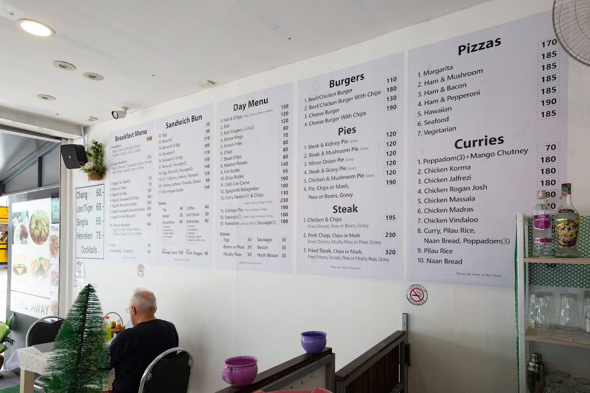 Carta del restaurante Tis Take Away, Pattaya
