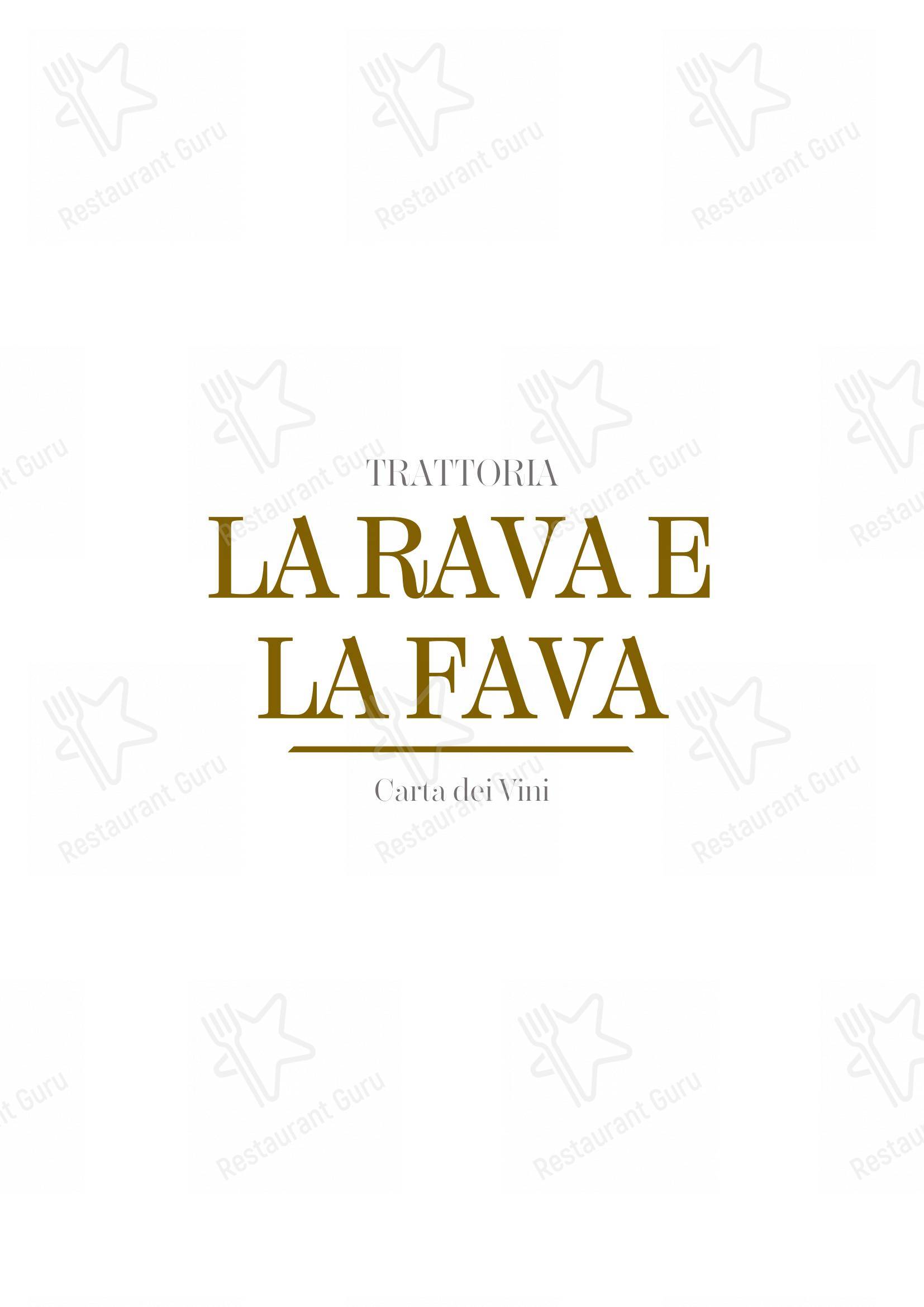 Menu da La Rava e la Fava Milano ristorante, Milano