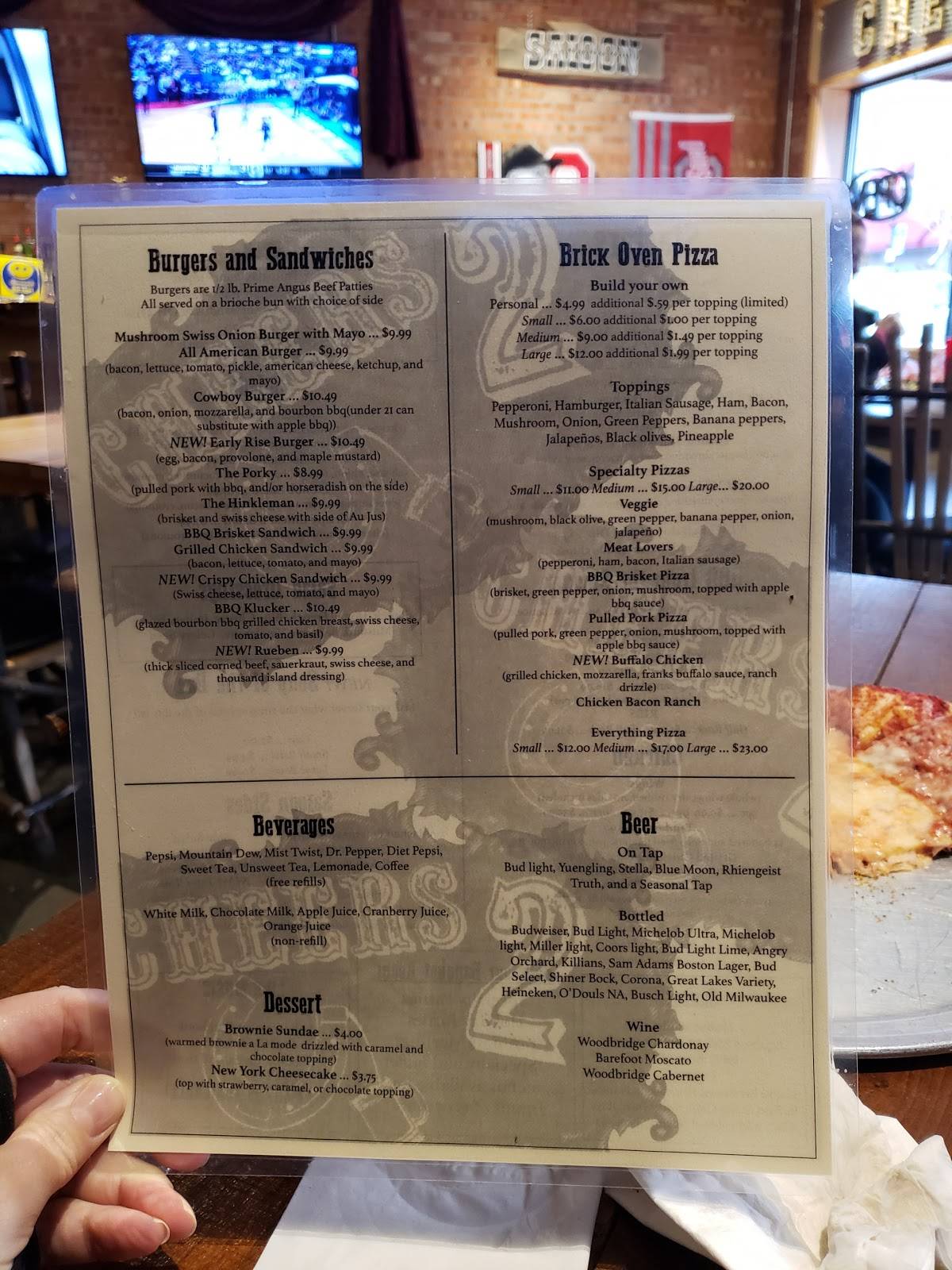 Menu at Cheers 2 U pub & bar, Upper Sandusky