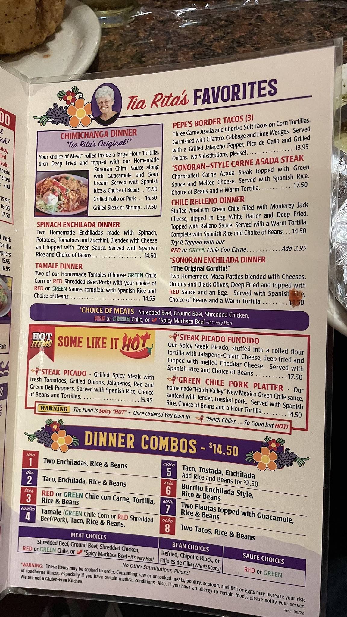 Menu at Valle Luna restaurant, Phoenix, W Bell Rd