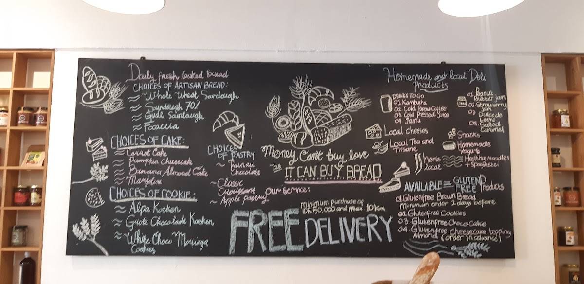 Menu at ViaVia Artisan Bakery, Yogyakarta, Jl. Prawirotaman No.32