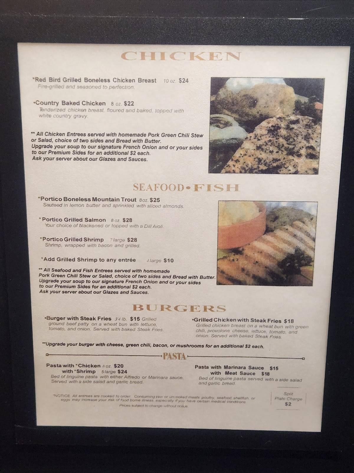 Menu at Western View Steakhouse, Williams, W Historic Rte 66