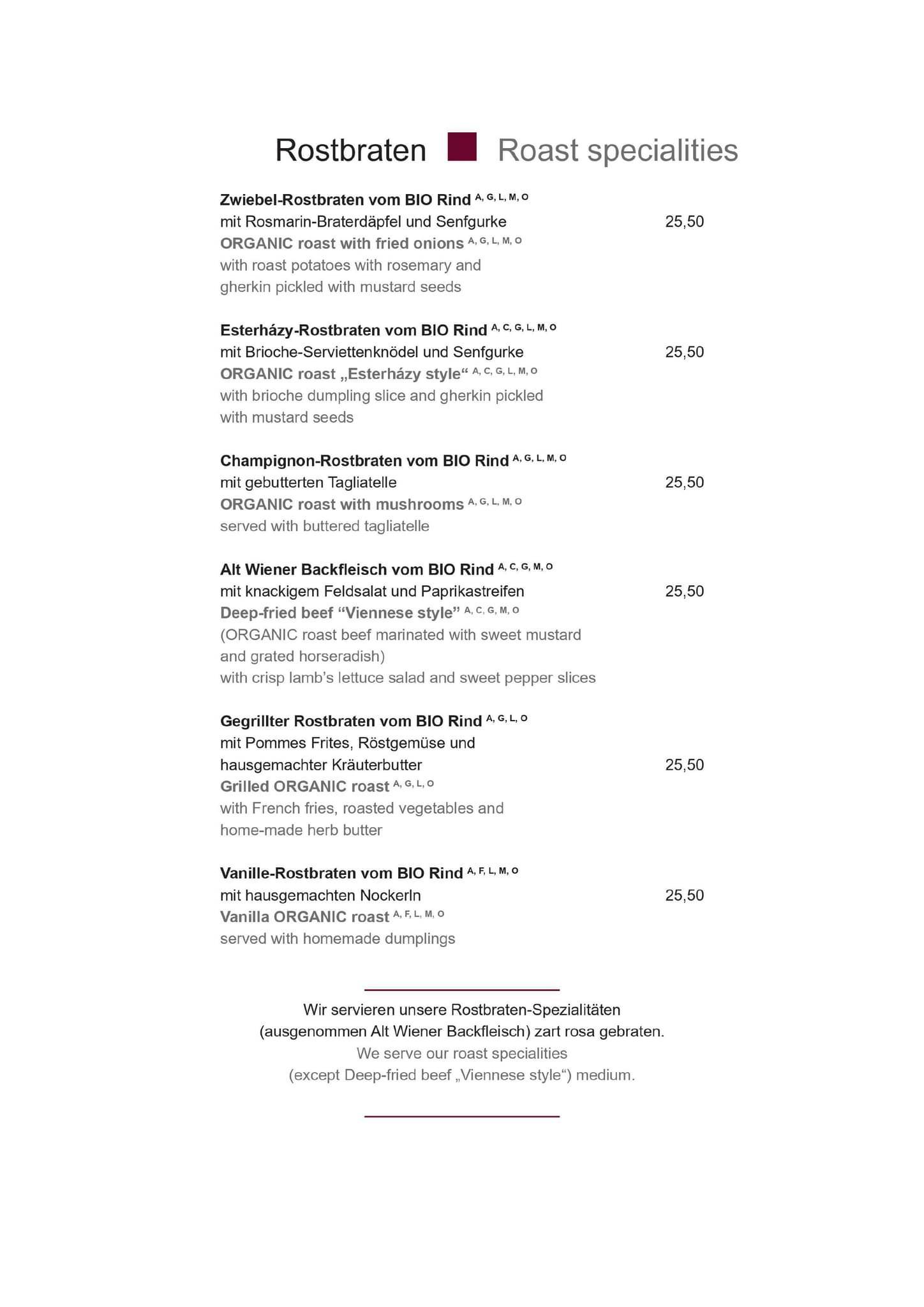 Speisekarte von Wiener Rathauskeller restaurant, Wien, Rathauspl. 1