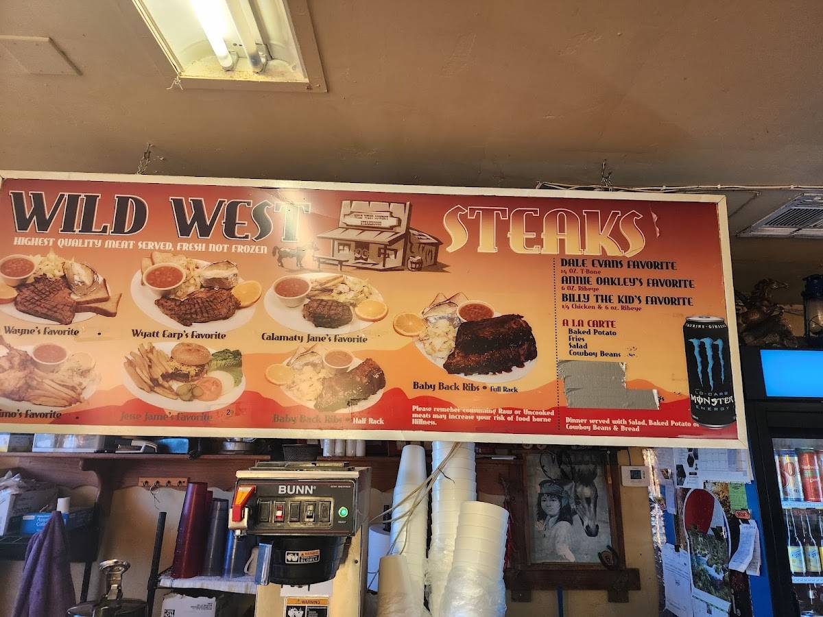 Menu at Wild West Cowboy Steakhouse, Buckeye