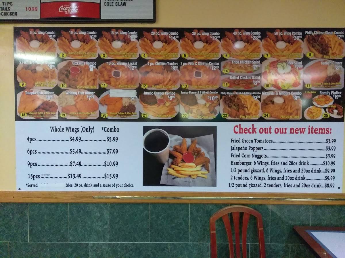 Menu at Wings Plus restaurant, Midfield, 18 Phillips Dr