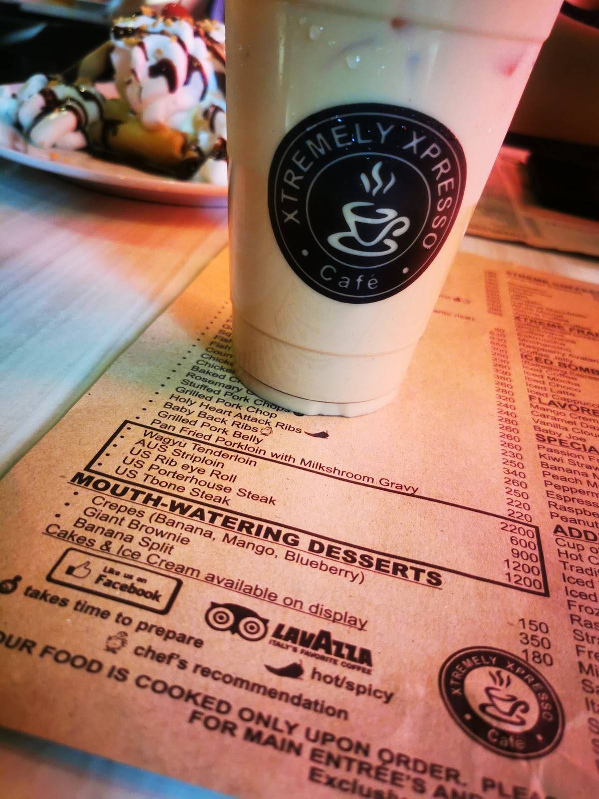 Menu at Xtremely Xpresso Cafe, Olongapo, #1 Dewey Avenue Subic Bay ...
