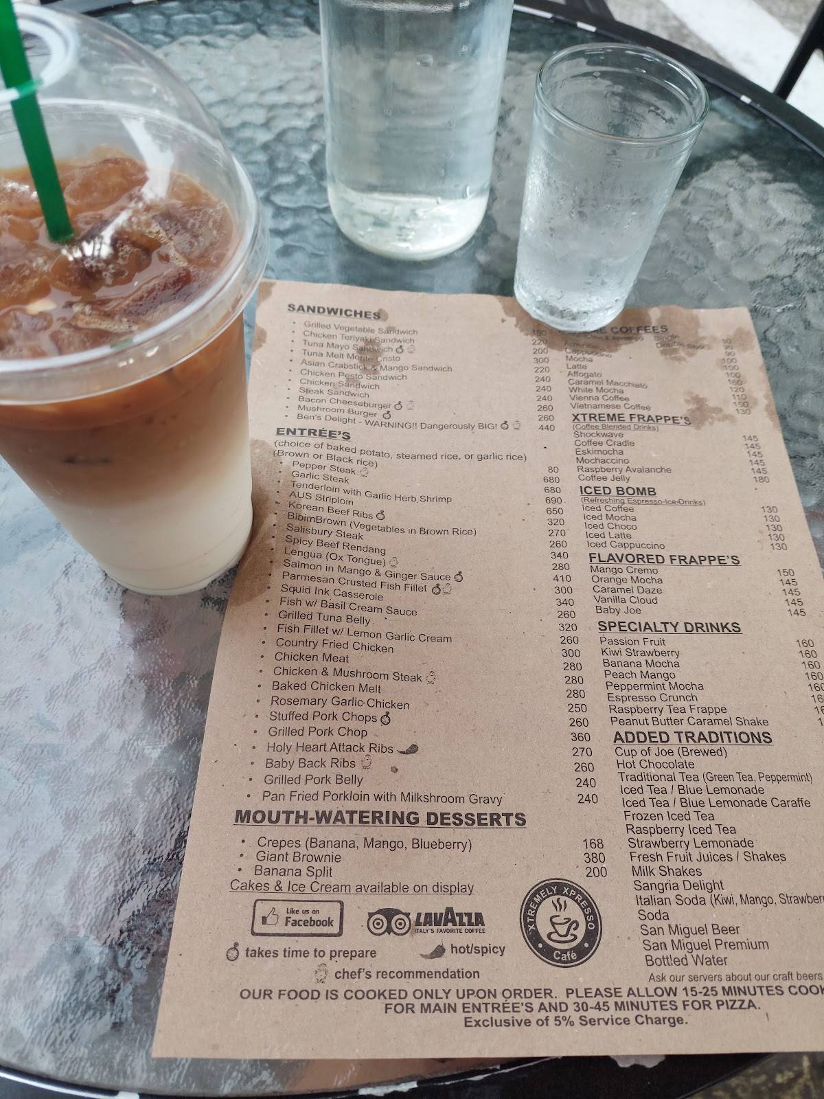 Menu at Xtremely Xpresso Cafe, Olongapo, #1 Dewey Avenue Subic Bay ...