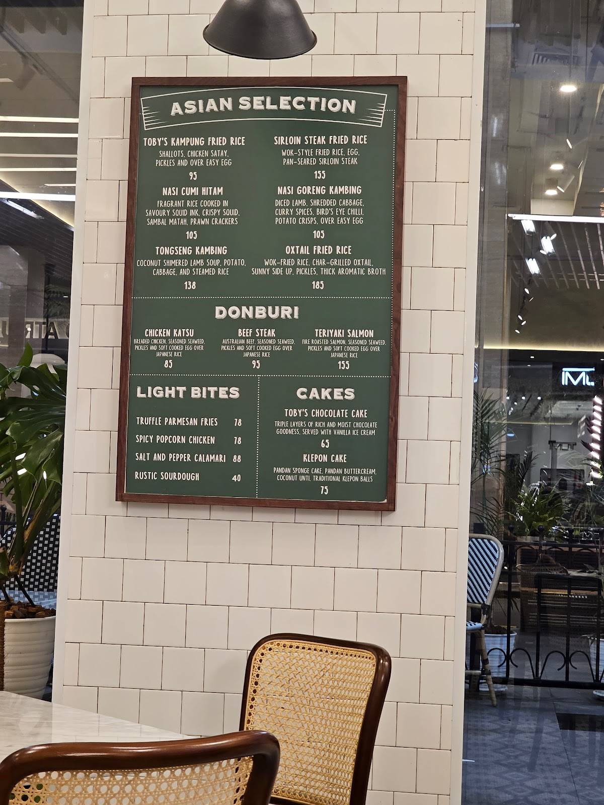 Menu at Toby's Estate - Pakuwon Mall Jogja restaurant, Yogyakarta