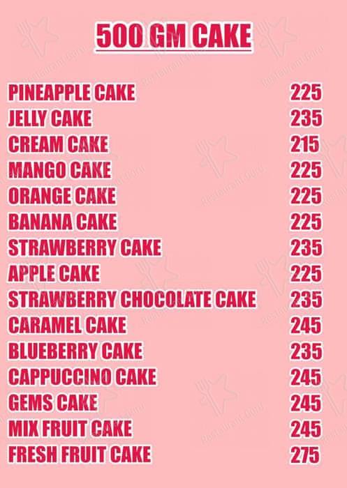 Menu at Kanha Bakery, Ludhiana