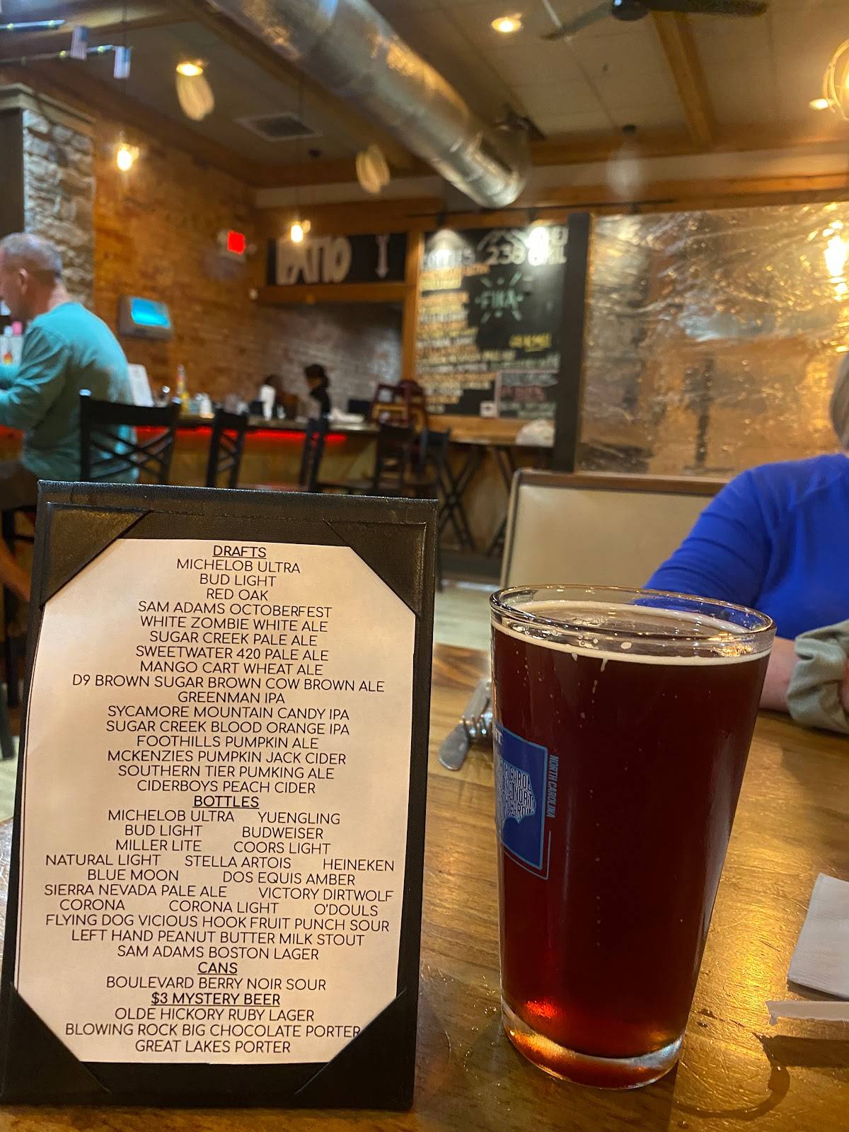 Menu at 238 Cherokee Grill steakhouse, Kings Mountain