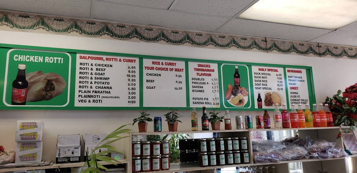 Menu at ACR Hot Roti & Doubles restaurant, Toronto