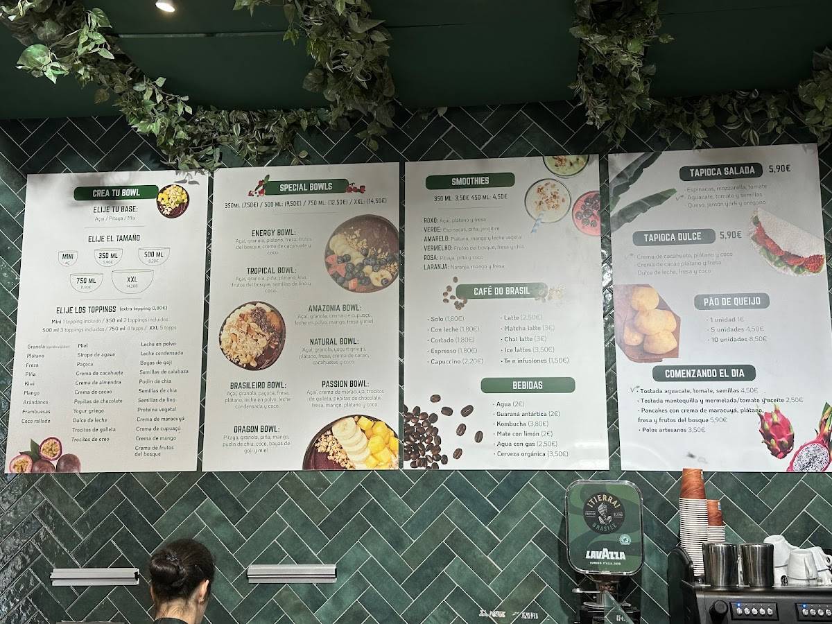 Carta del restaurante AMAZONIA ACAI RETIRO, Madrid