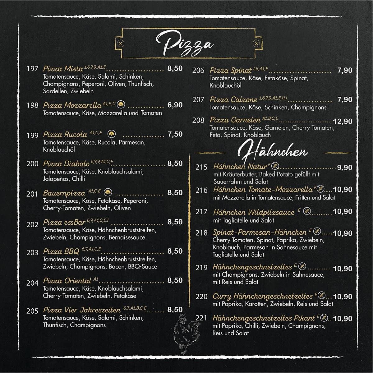 Menu at essBar - Aachen, Aachen, Pontstraße 122-126