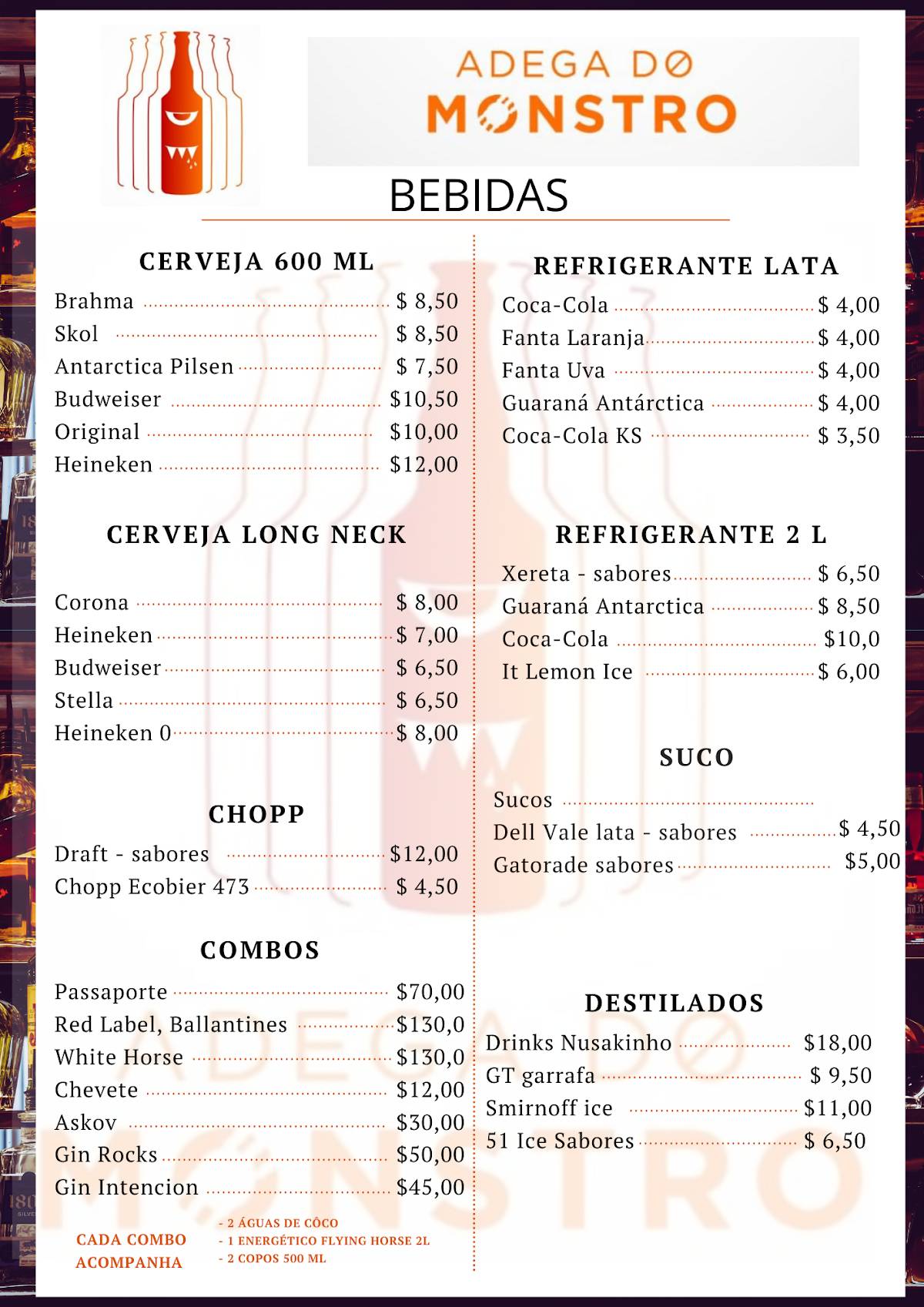 Menu em TONEL ADEGA E TABACARIA pub & Bar, Campinas