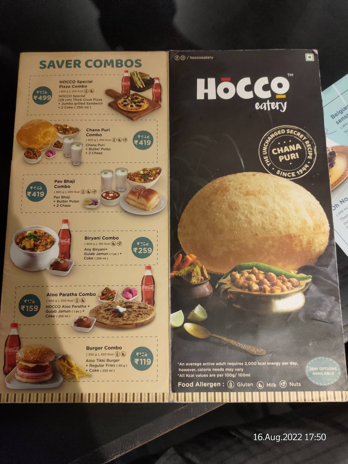 Menu at Hocco Eatery Ahmedabad One mall, Ahmedabad