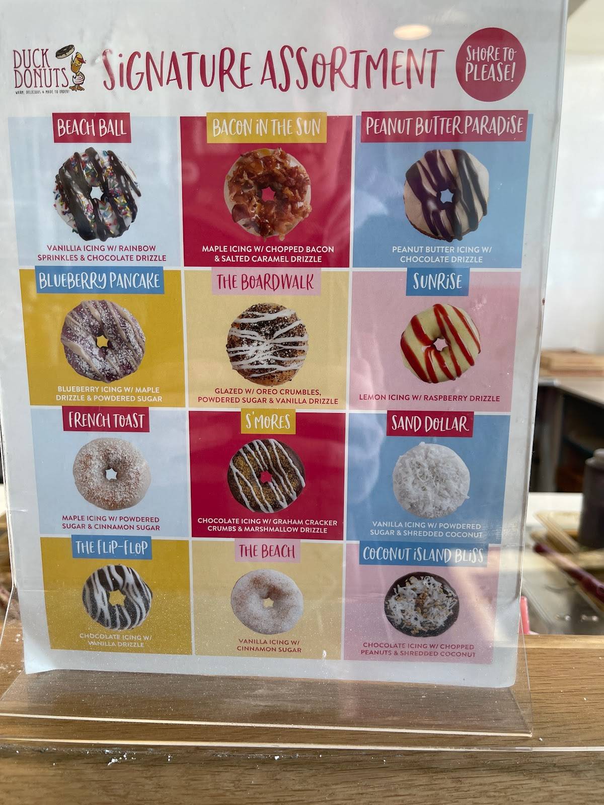 Menu at Duck Donuts restaurant, Ammon