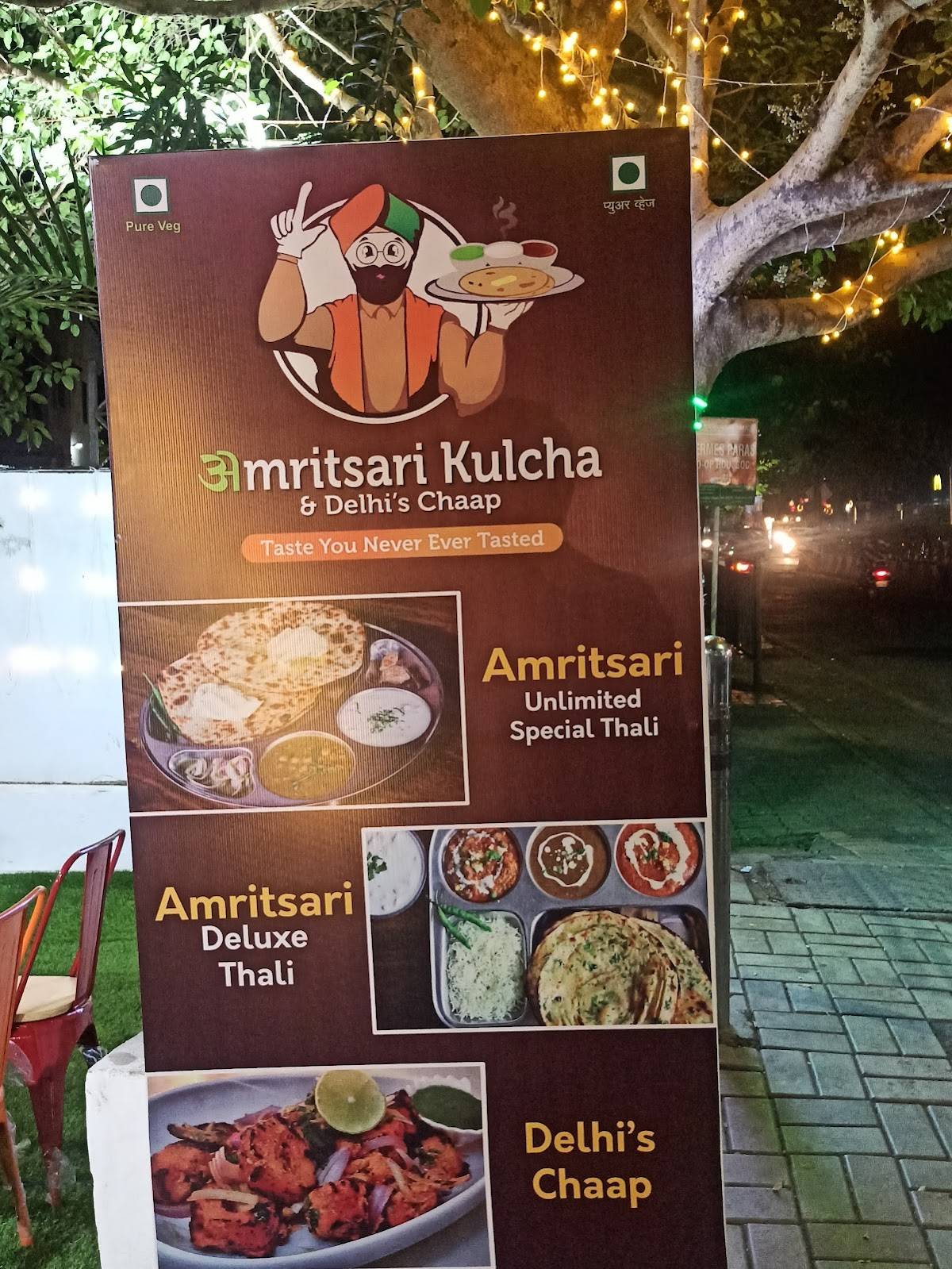 Menu at Amritsari kulcha & Delhi's Chaap, Pune, Shop no. 1