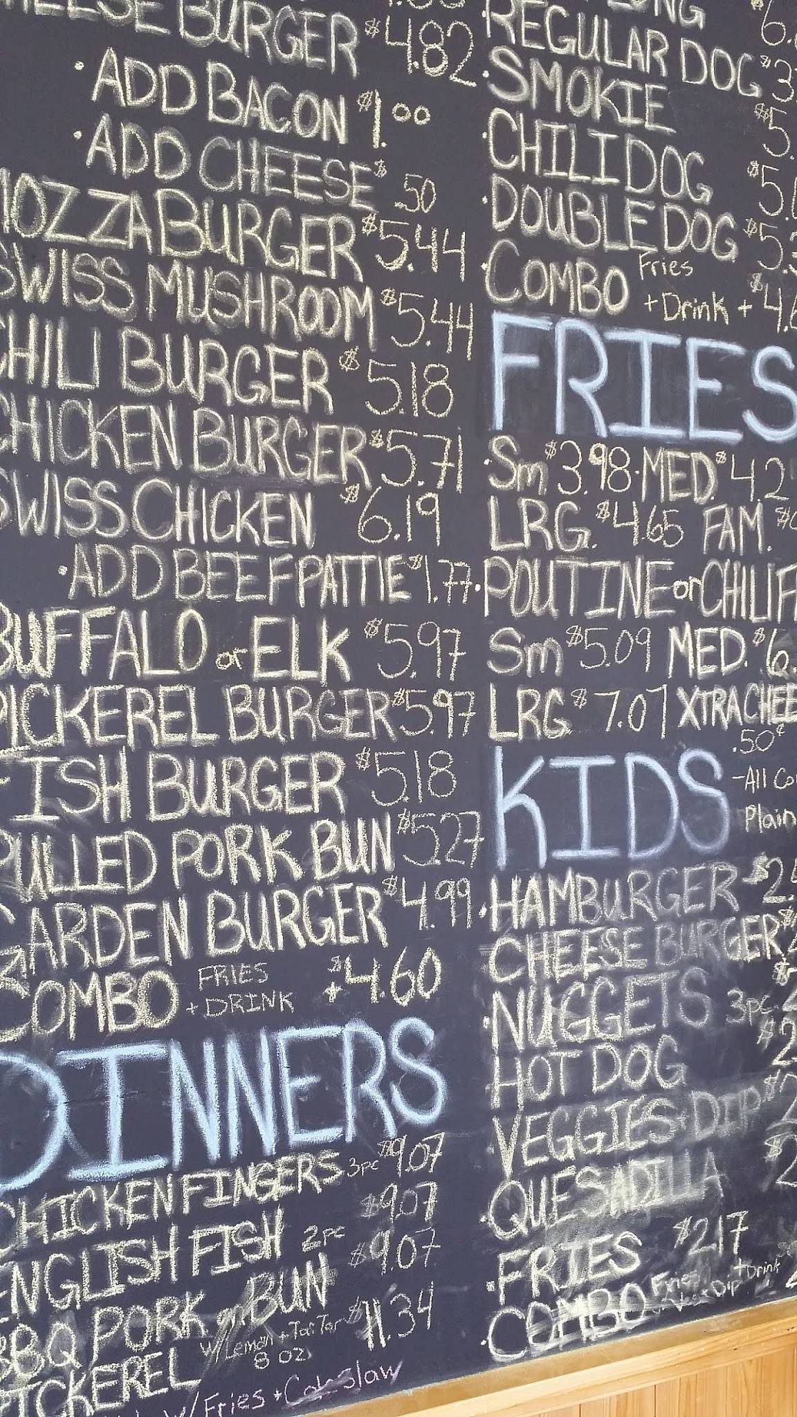 Menu at The Kiln Drive-In BBQ, Stonewall