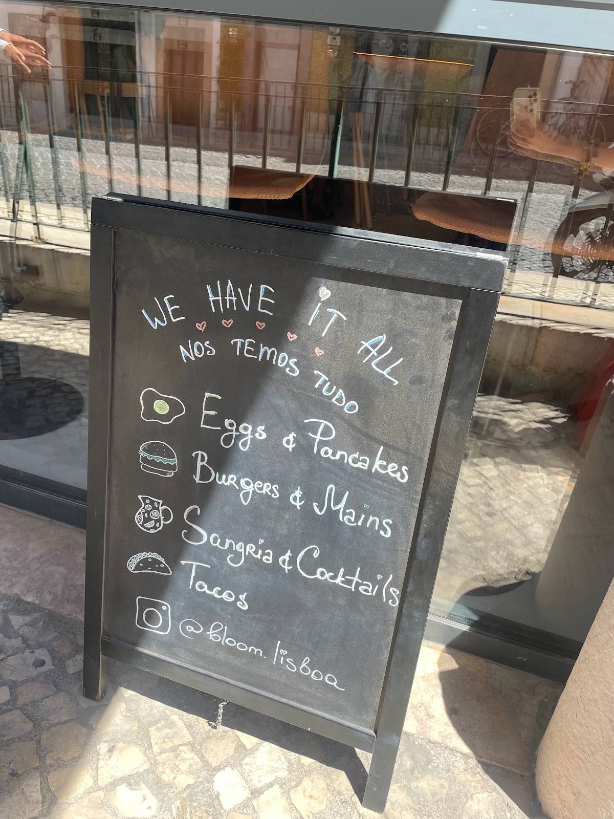 Carta del restaurante BLOOM - Bistro & Burgers, Lisboa