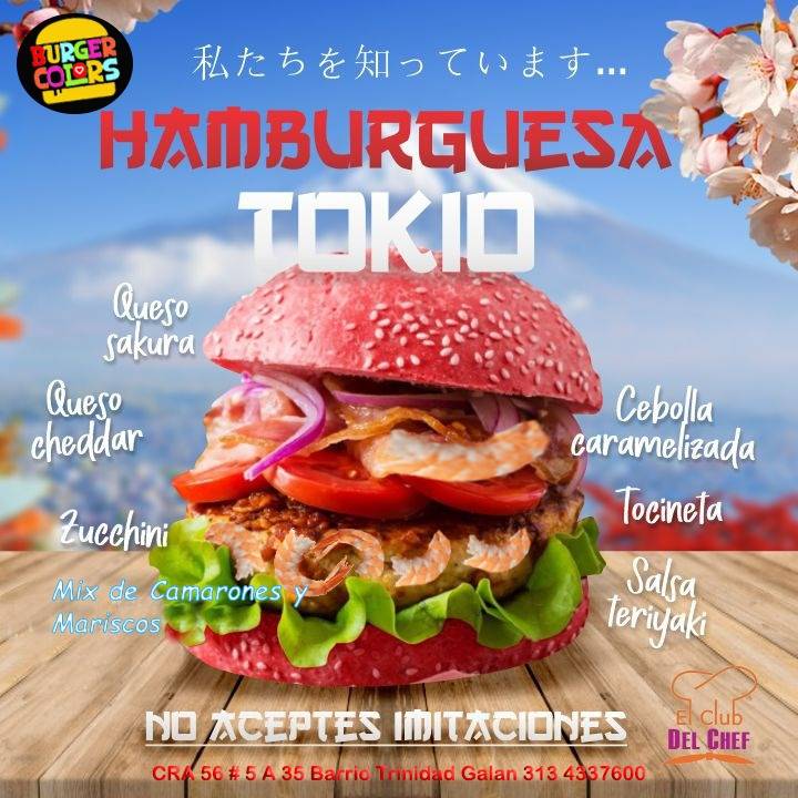 Menu at BURGER COLORS restaurant, Bogotá