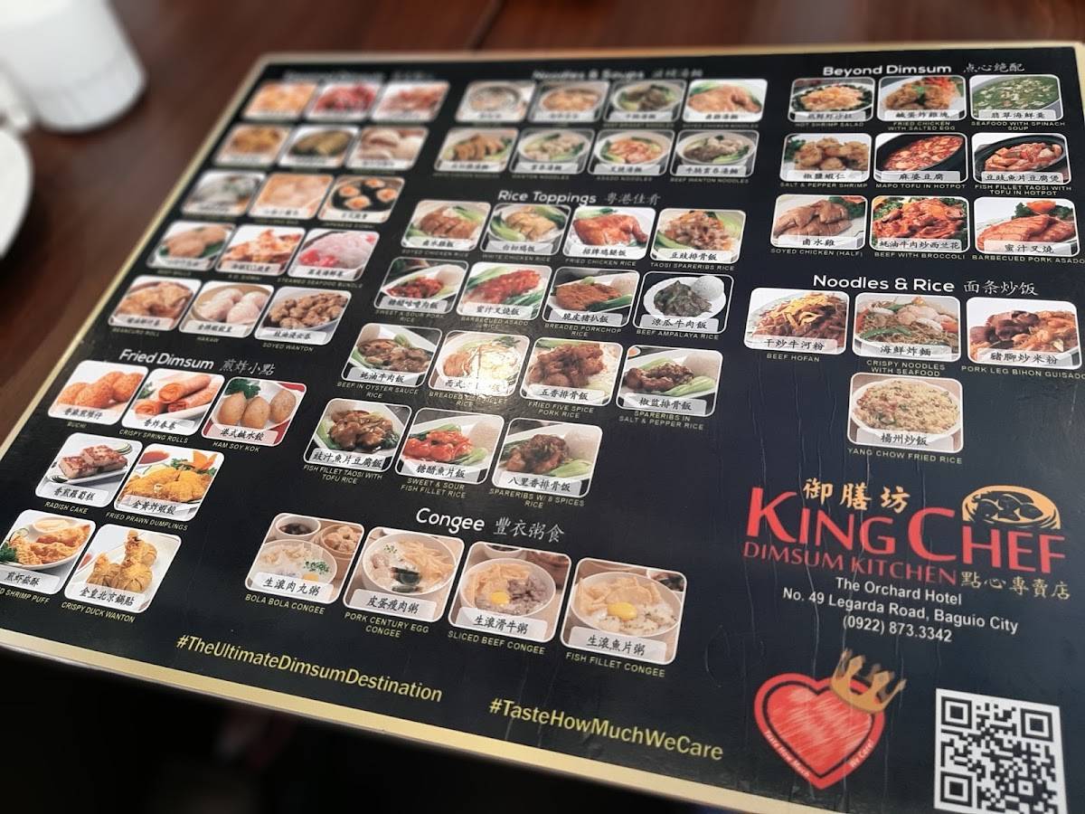 Menu at King Chef Dimsum Kitchen Baguio restaurant, Baguio