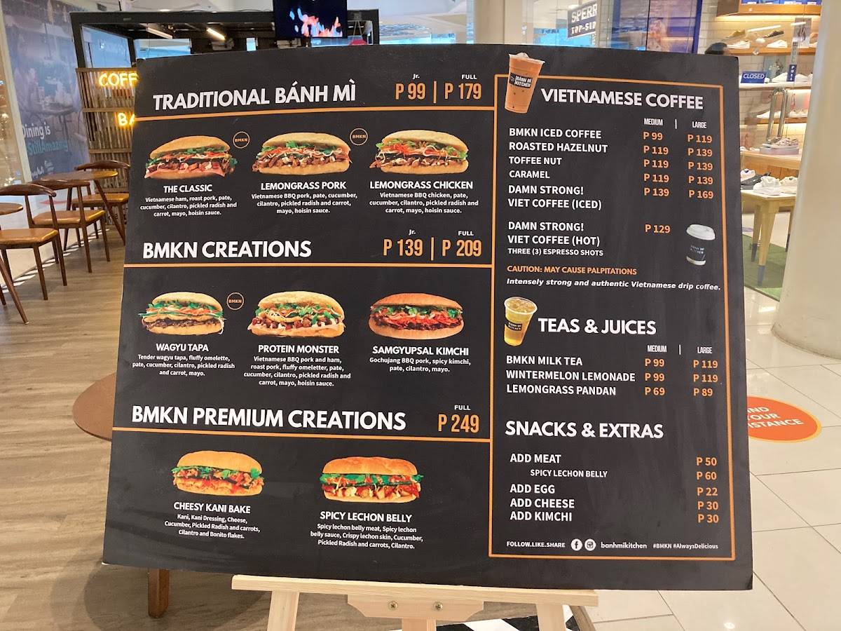 Menu at Bánh Mì Kitchen - Ayala Center Cebu restaurant, Cebu City