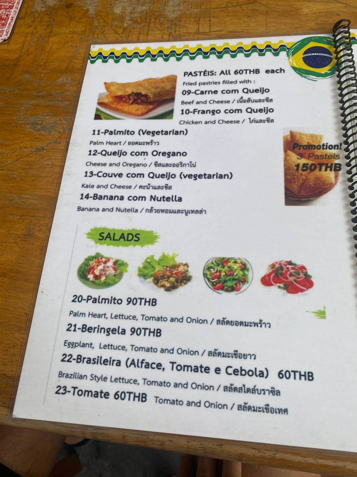 Menu at Boteco Brazilian Food @BangChak restaurant, Bangkok