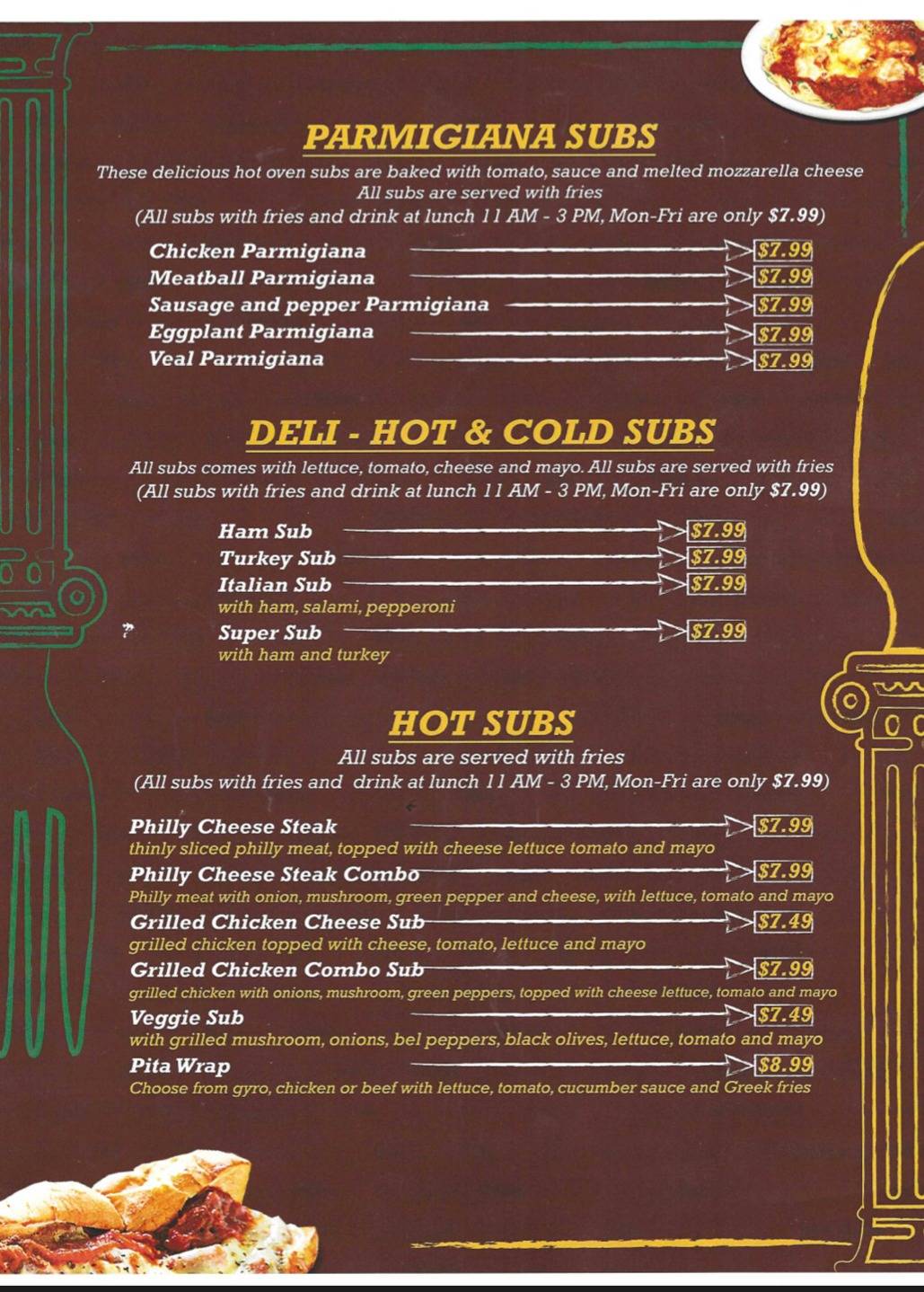 Menu at Bella Bella Mozzarella restaurant, Lavonia