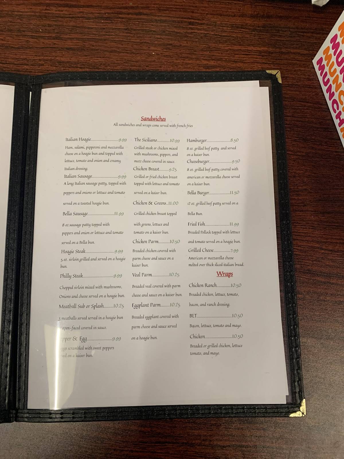 Menu at Belleria Boardman pizzeria, Boardman, Market St