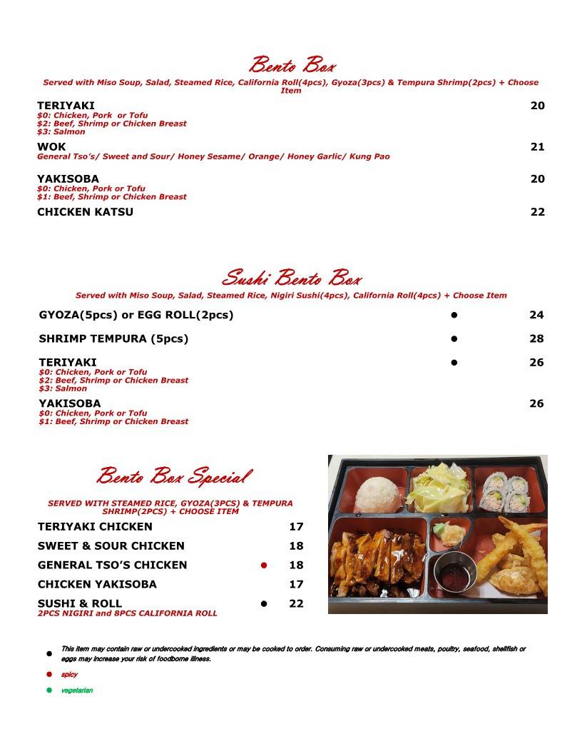 Menu at Best Teriyaki & Sushi restaurant, Duvall