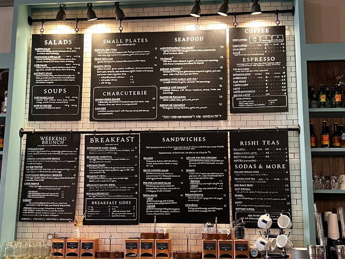 Menu at Bica Café cafe, Noblesville