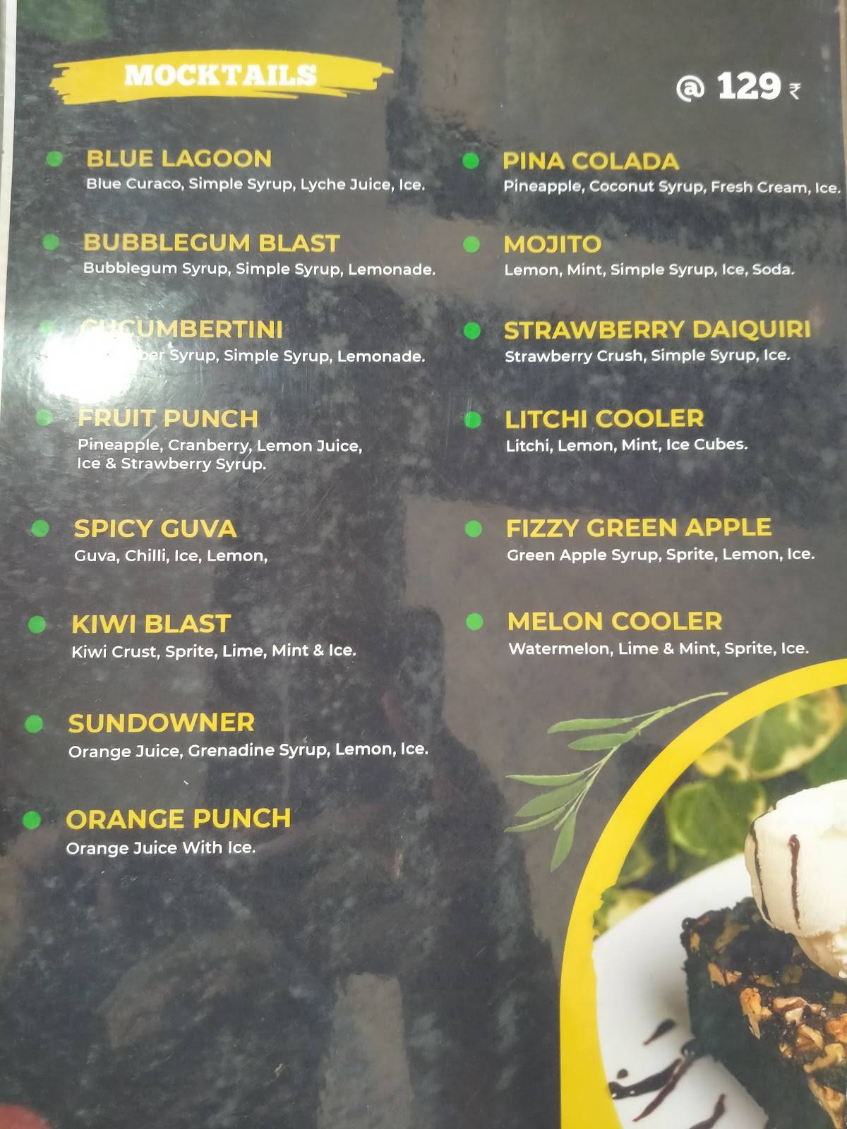 Menu at Blackbox Pizza, Bengaluru