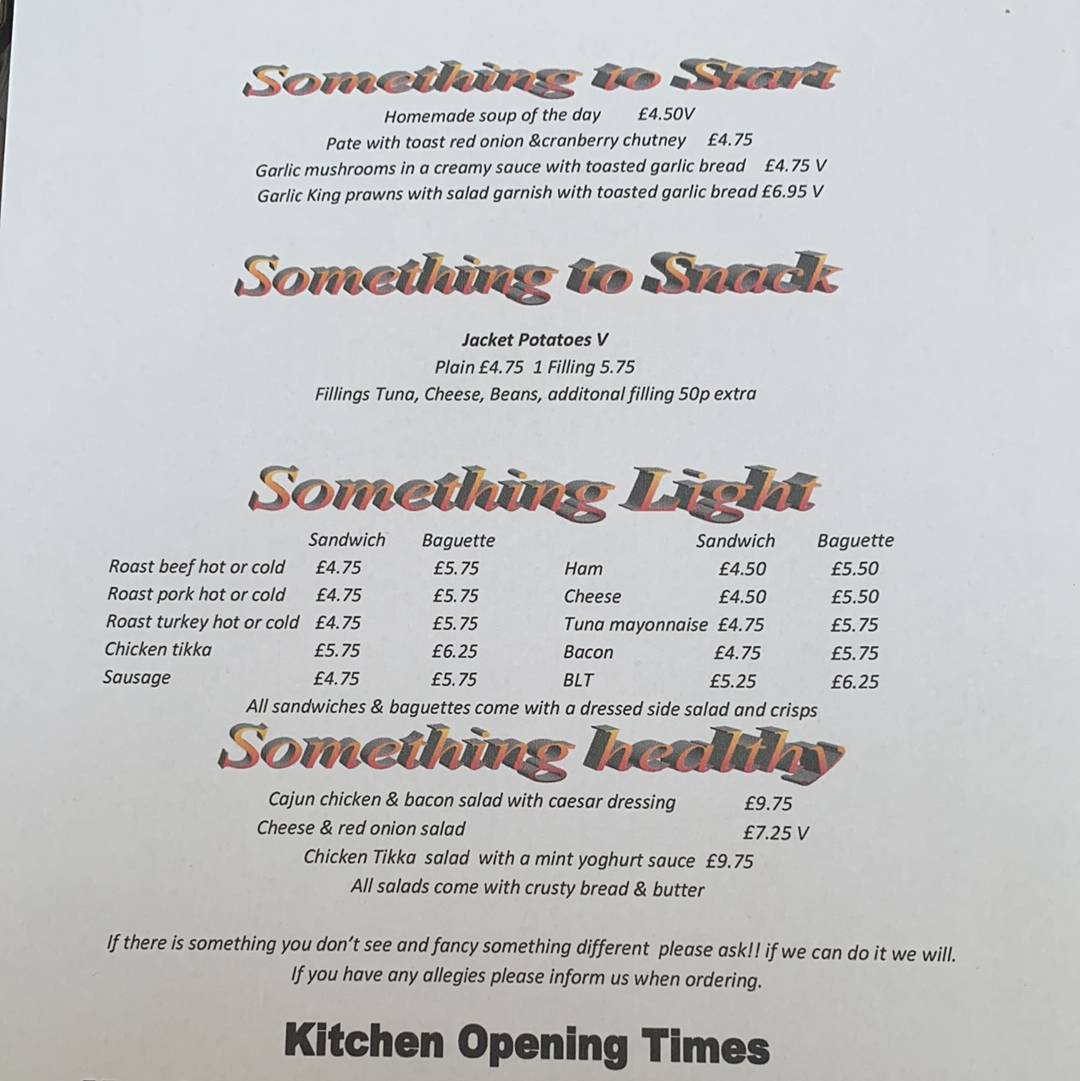 Menu at Blue Bell Cider House pub & bar, Solihull