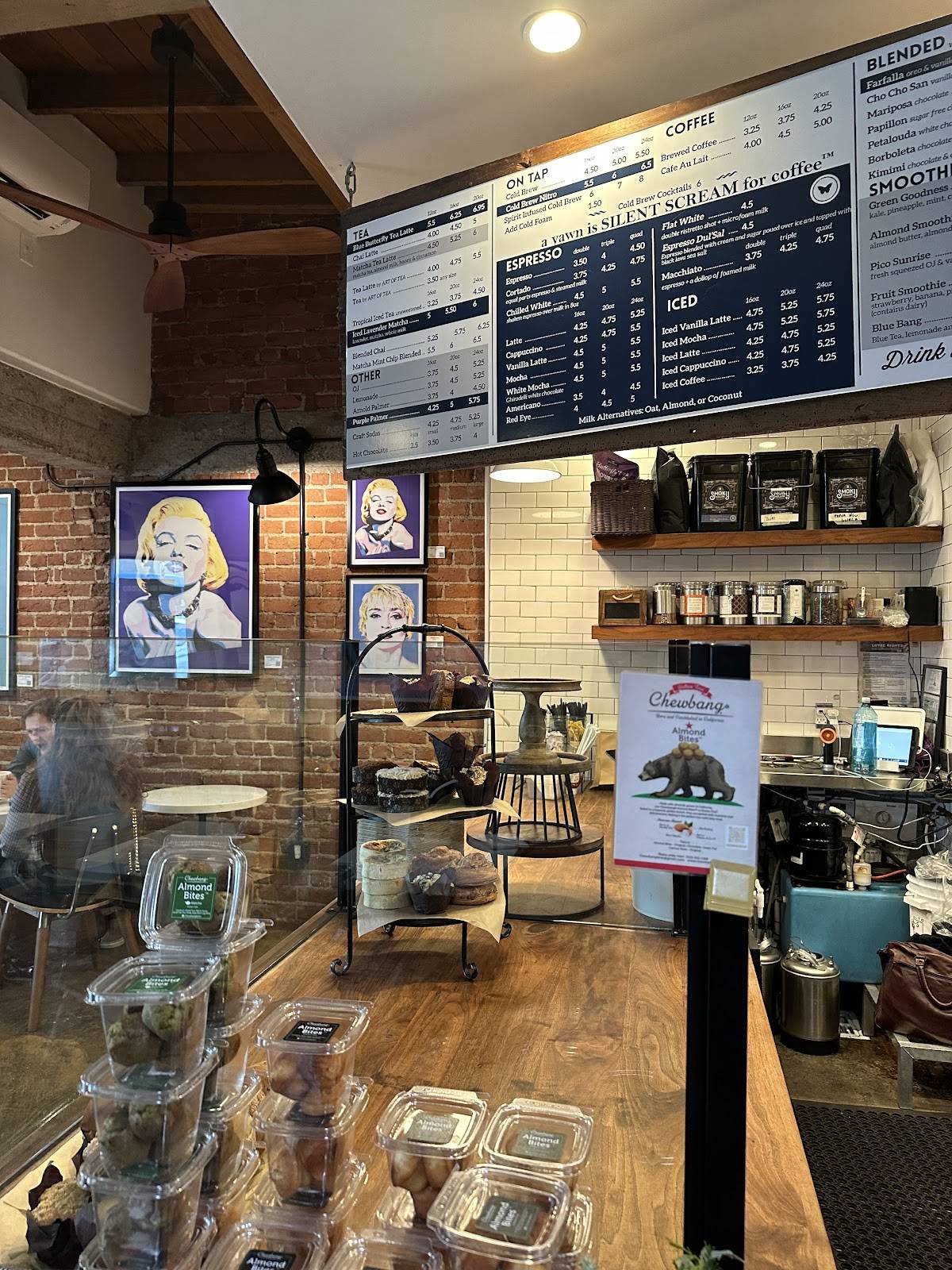 Menu at Blue Butterfly Coffee cafe, El Segundo