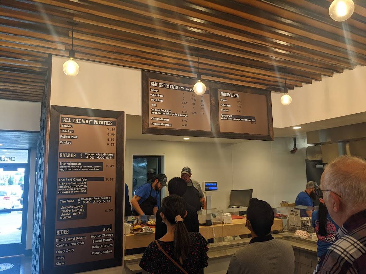 Menu at Blue Ember Smokehouse BBQ, Fort Smith