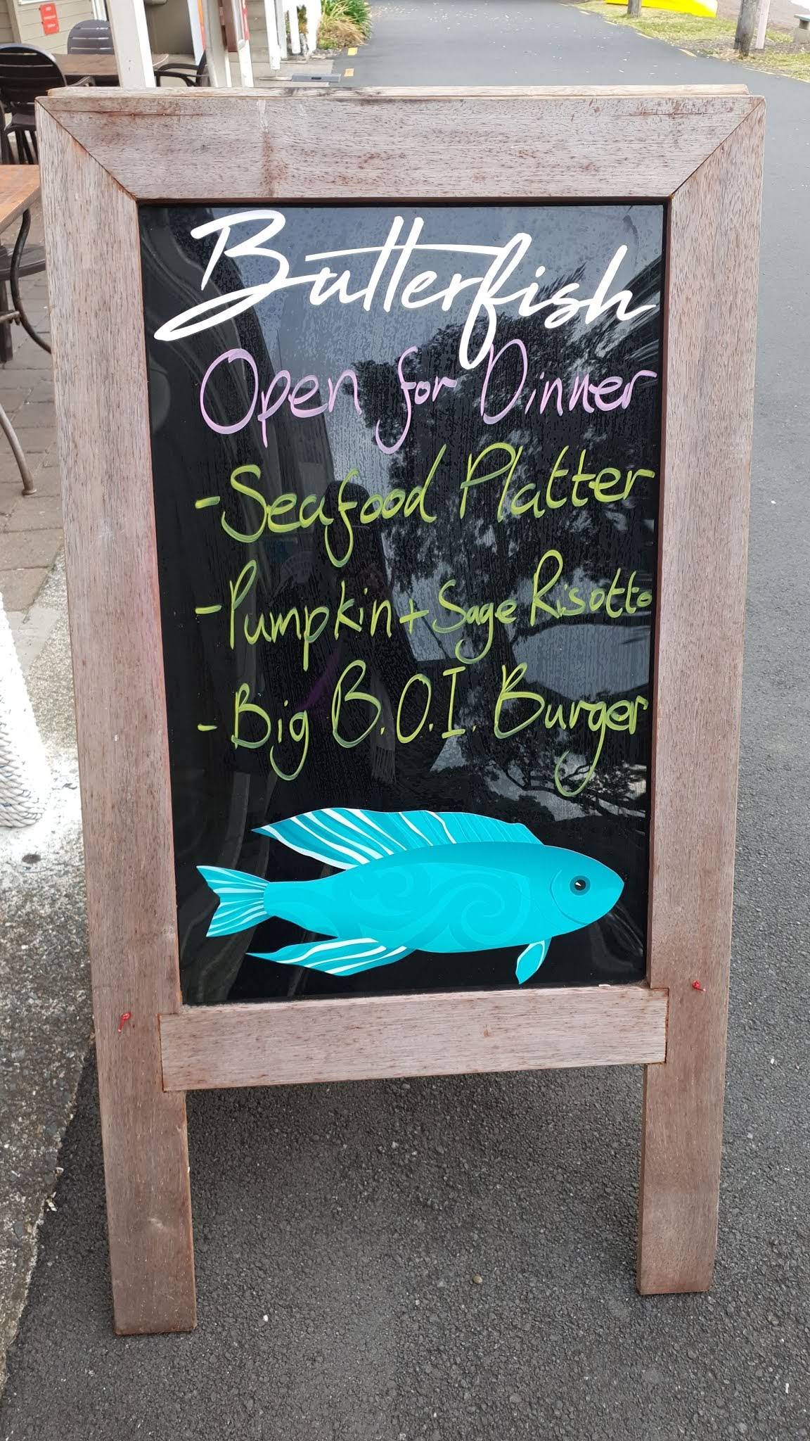 Menu at Butterfish Restaurant And Cafe, Russell
