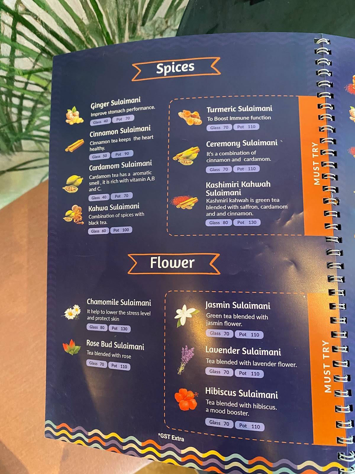 Menu at Club Sulaimani South Beach, Kozhikode