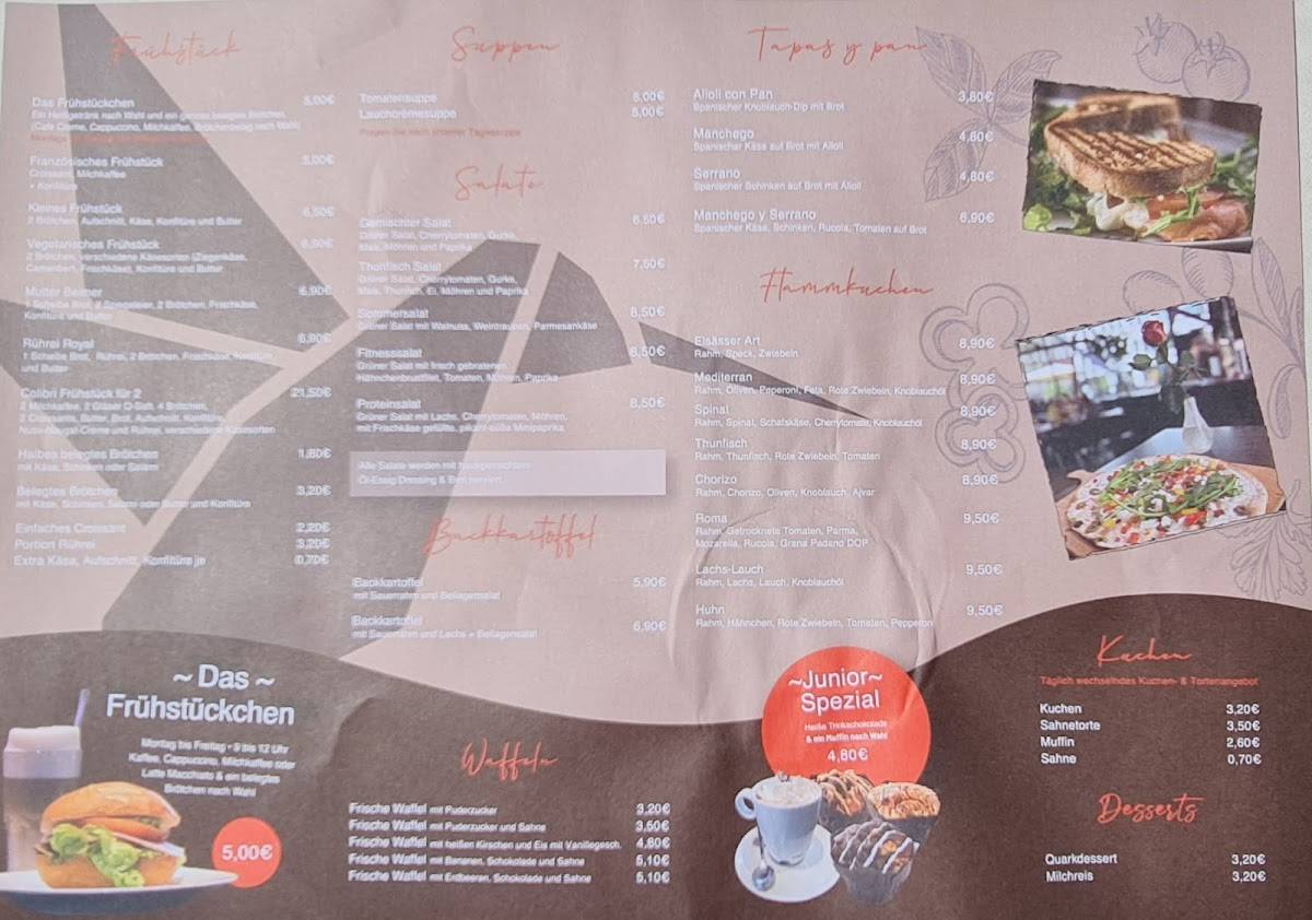 Speisekarte von Colibri Café cafe, Münster