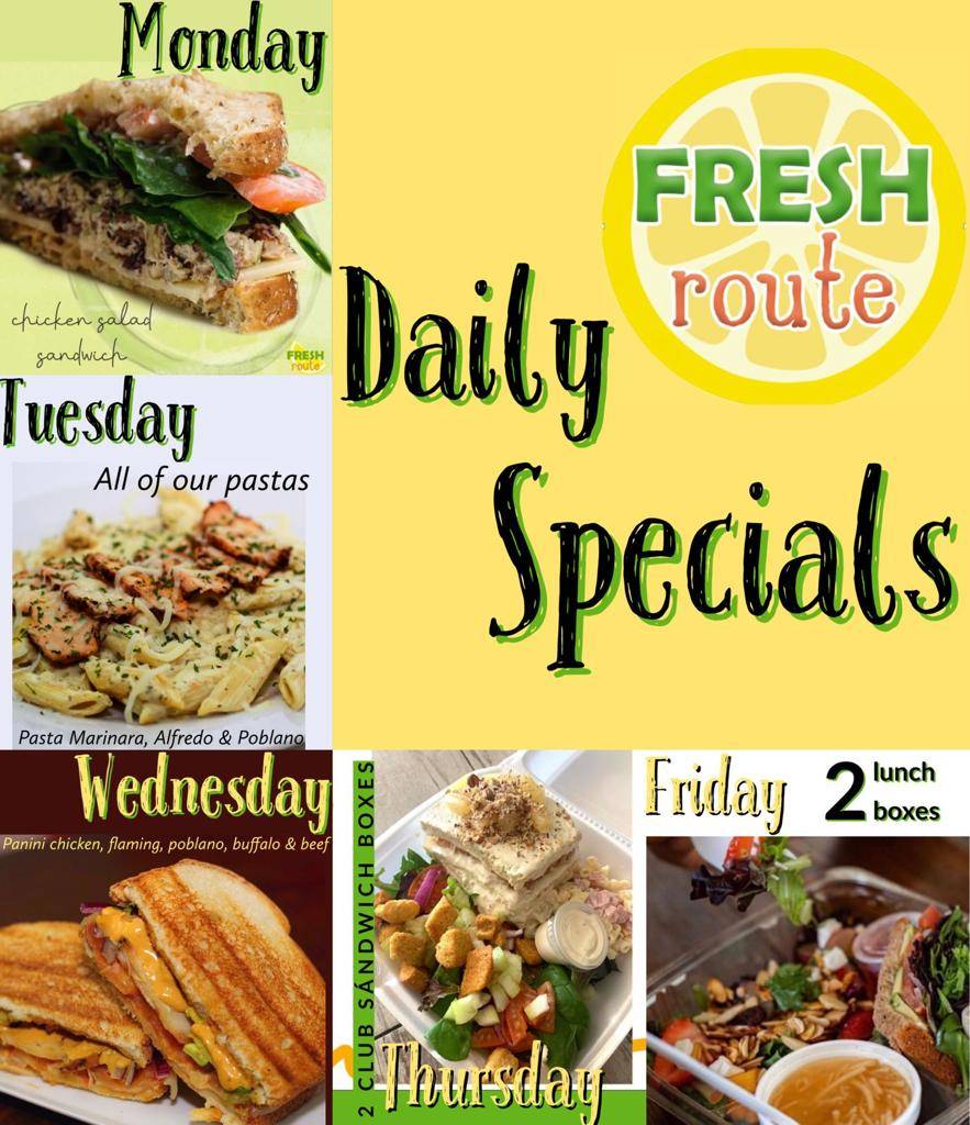 Menu at Fresh Route Roma cafe, Roma, E Grant St Suite A