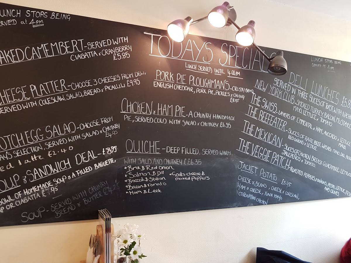 Menu at Hampers food & wine cafe, Woodstock