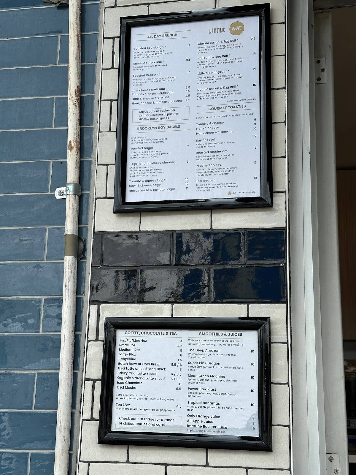 Menu at Little Me cafe, Rosebery, 693A Botany Rd