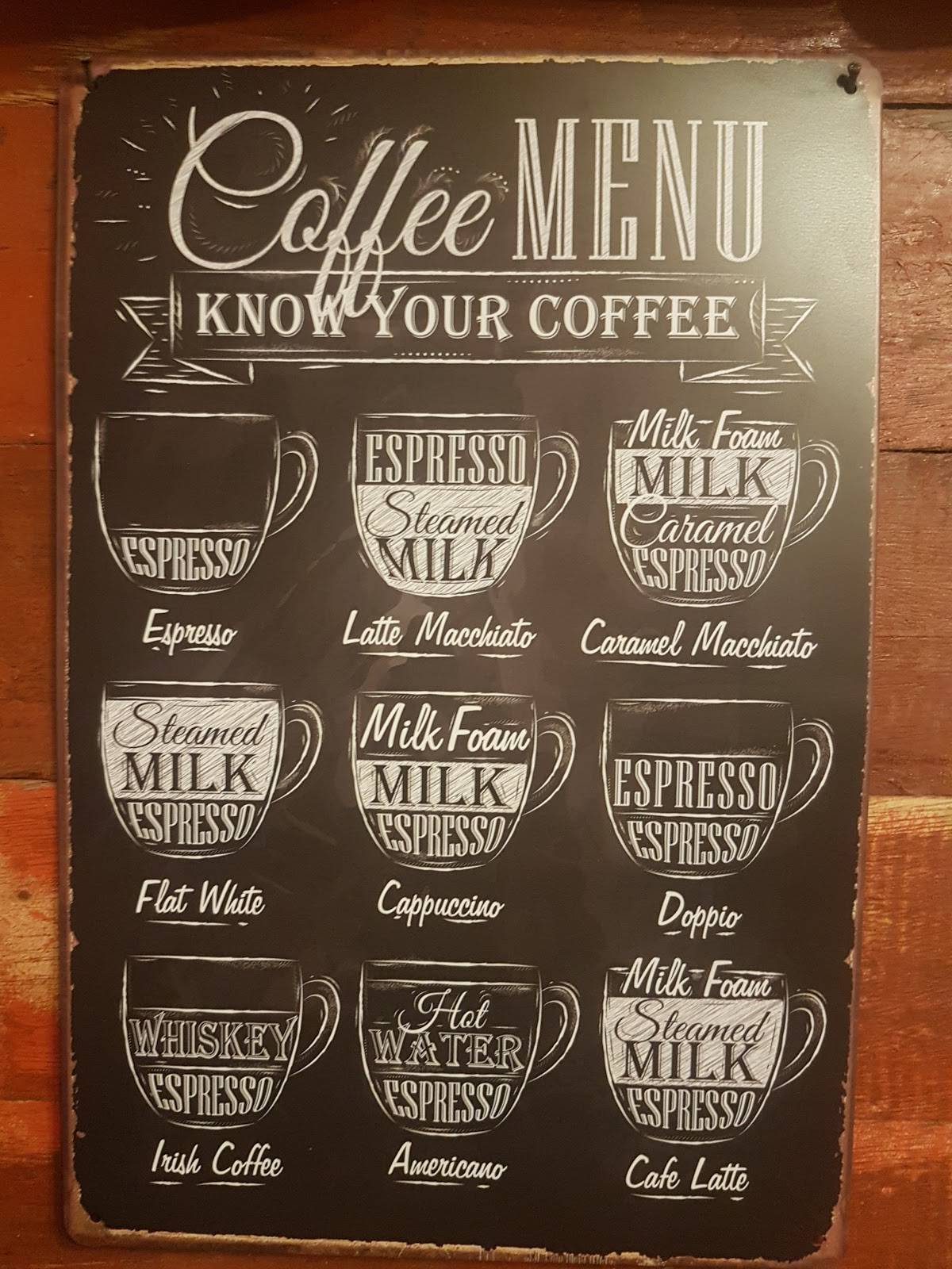 Menu at Cafe Syquia, Manila