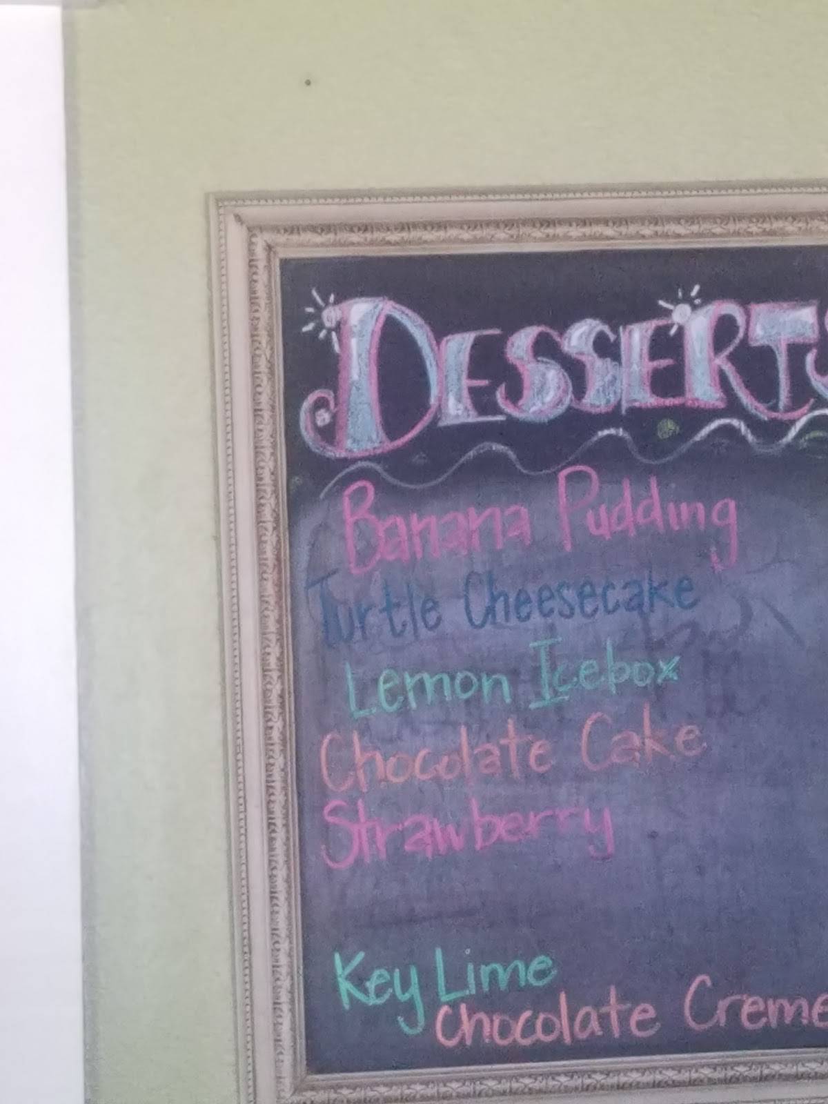Menu at Taylor's Made cafe, Conway