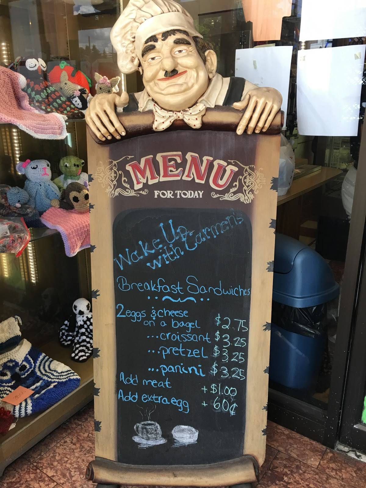 Menu at Carmen's Bakery and Deli, Hazleton