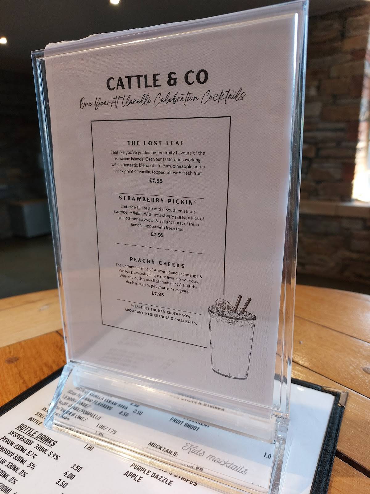 Menu at Cattle & Co Llanelli restaurant, Llanelli